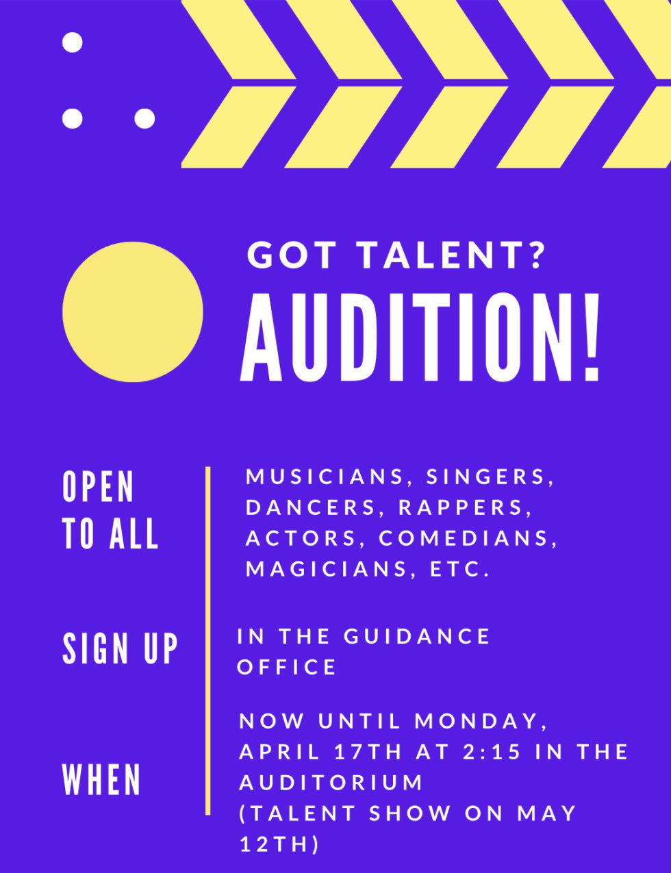 Sign Ups Open for Columbia Talent Show | East Greenbush CSD