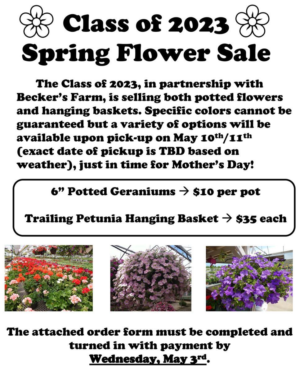 Flower Sale Fundraiser to Benefit Class of 2023 | East Greenbush CSD