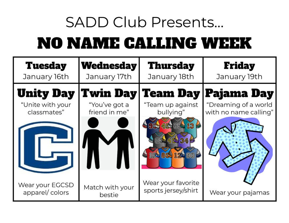 Goff to Celebrate No Name-Calling Week | East Greenbush CSD