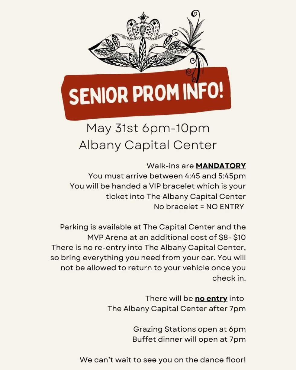 Senior Prom Information - Class of 2024 | East Greenbush CSD