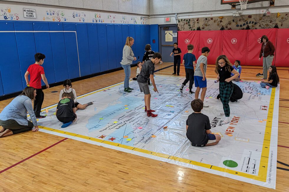 Bell Top 4th Graders Explore New York State Geography on Giant Map ...
