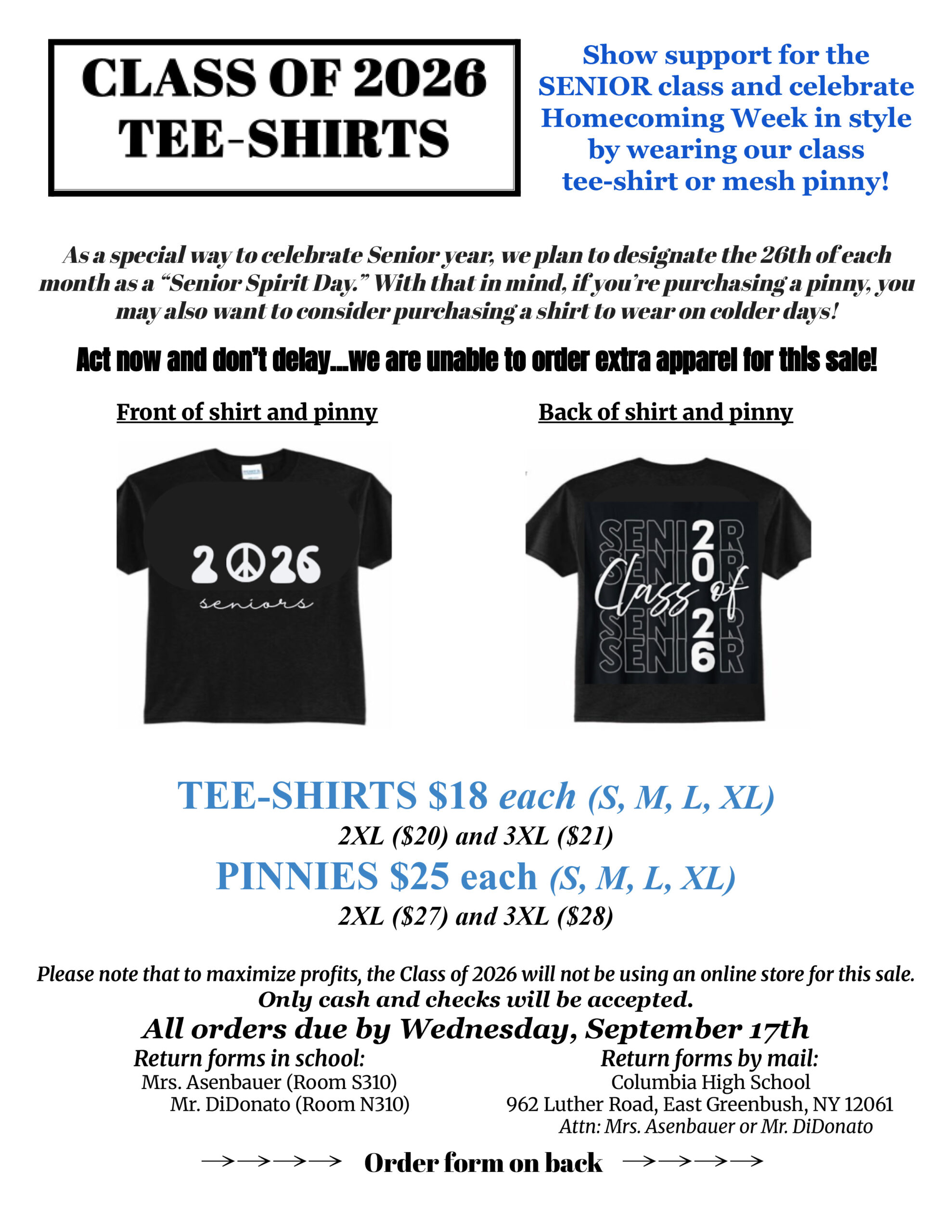 Class of 2026 Homecoming Shirts for Sale | East Greenbush CSD