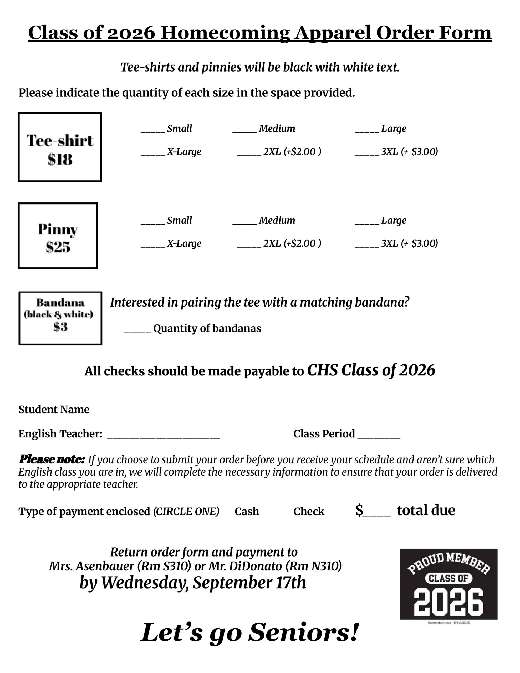 Class of 2026 Homecoming Shirts for Sale | East Greenbush CSD